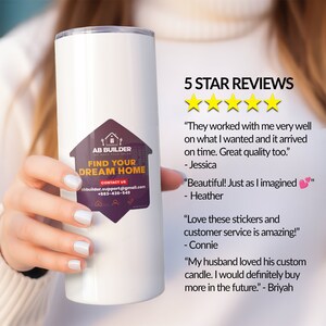 50 Custom Sticker Pack, Personalized Waterproof Die Cut Business ...
