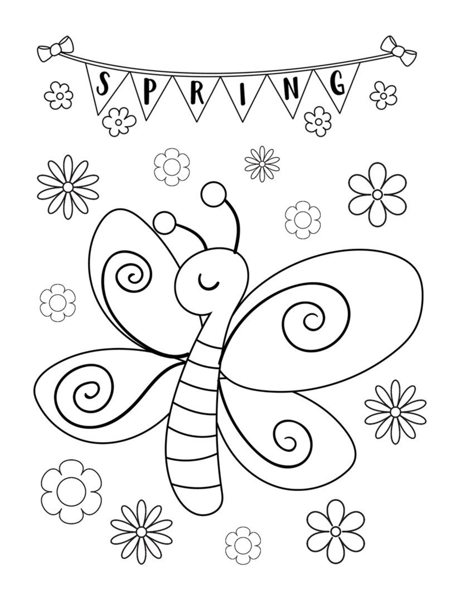 Colors of Spring: Kids Coloring Book - Etsy