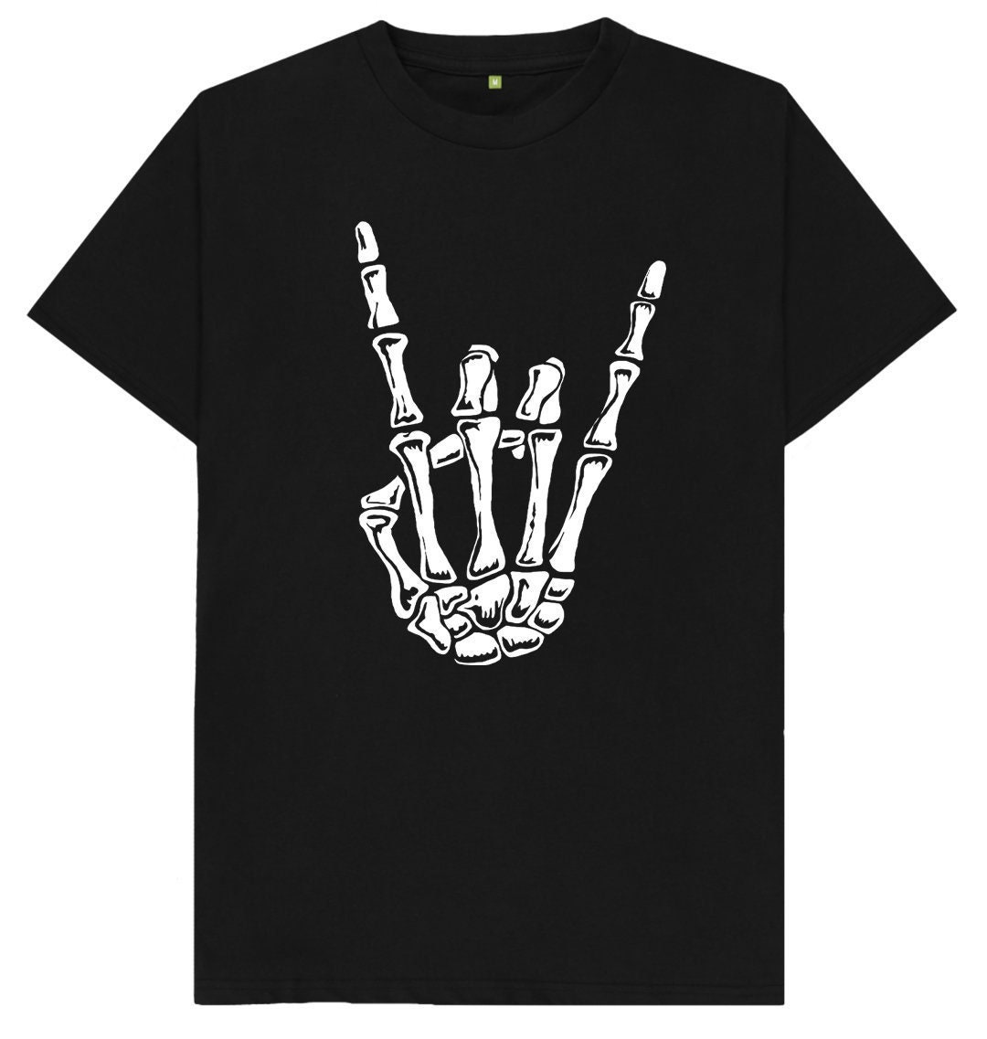 Skeleton Rock Fist T Shirt - Etsy
