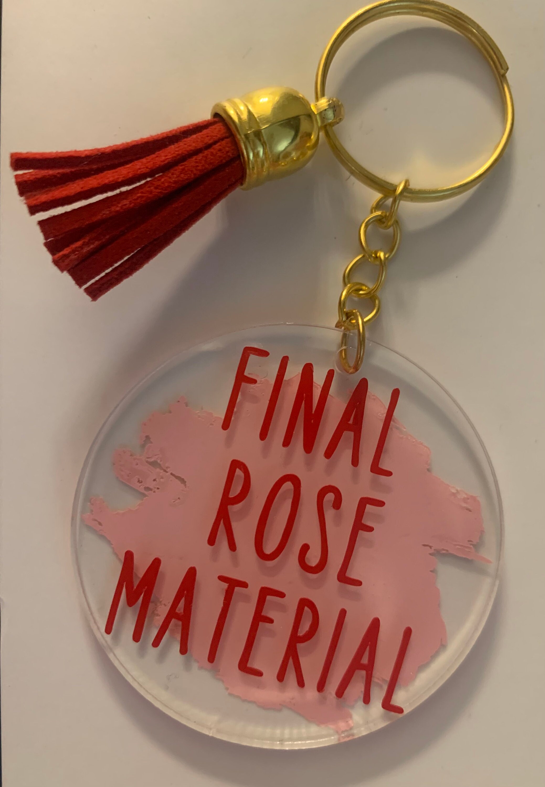 Final Rose Material Keychain/bachelor Nation/the Bachelor Tv Show/the ...