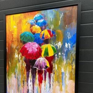 Colorful Umbrellas Canvas ,canvas Painting,framed Painting,oil Painting ...