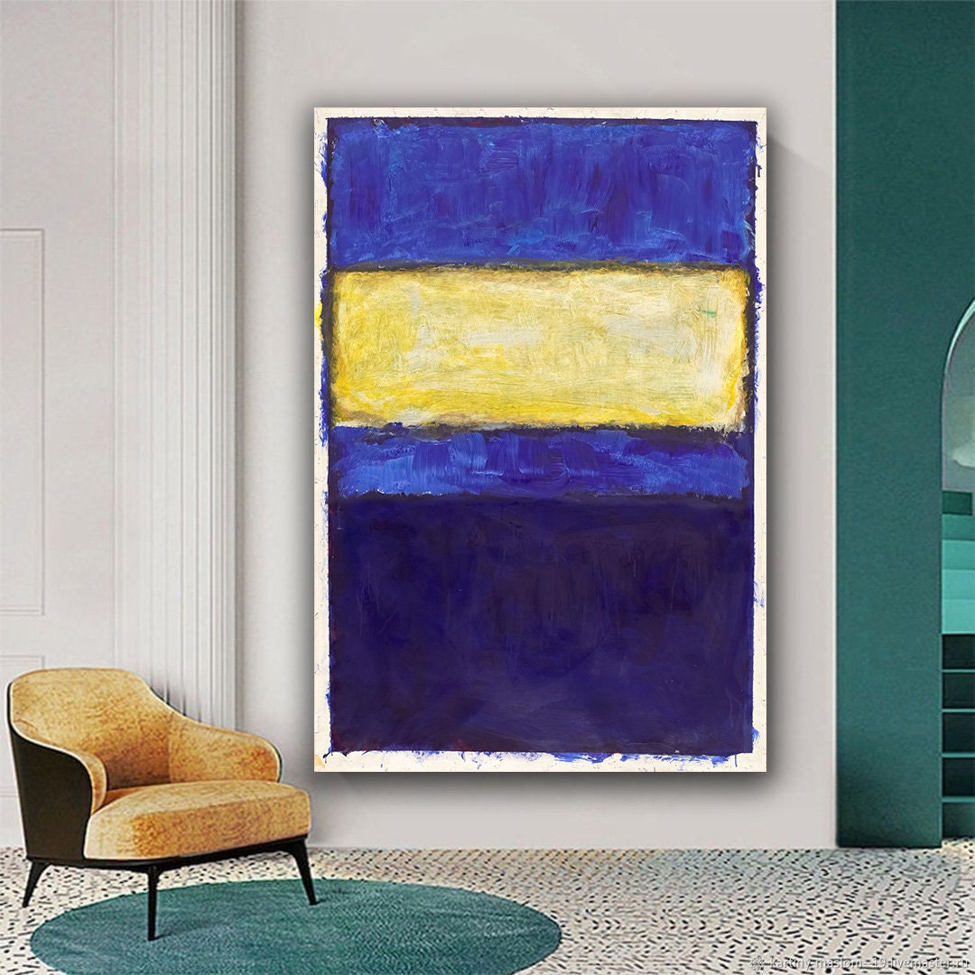 Mark Rothko Blue and Yellow Canvas Wall Art, Rothko Reproduction ...