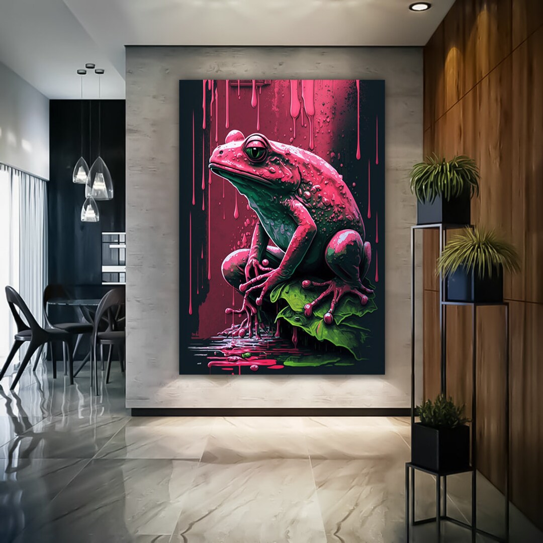 Bright and Colorful Frog Wall Art, Nursery Decor ,wall Art, Animal Wall ...