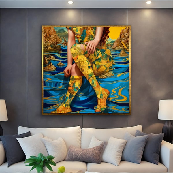 Woman Leg Painting - Etsy