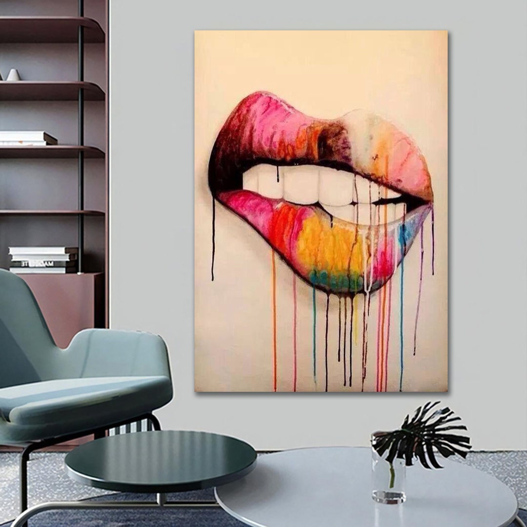 Sexy Lip Canvas, Lip Art, Lip Poster, Lip Painting - Etsy
