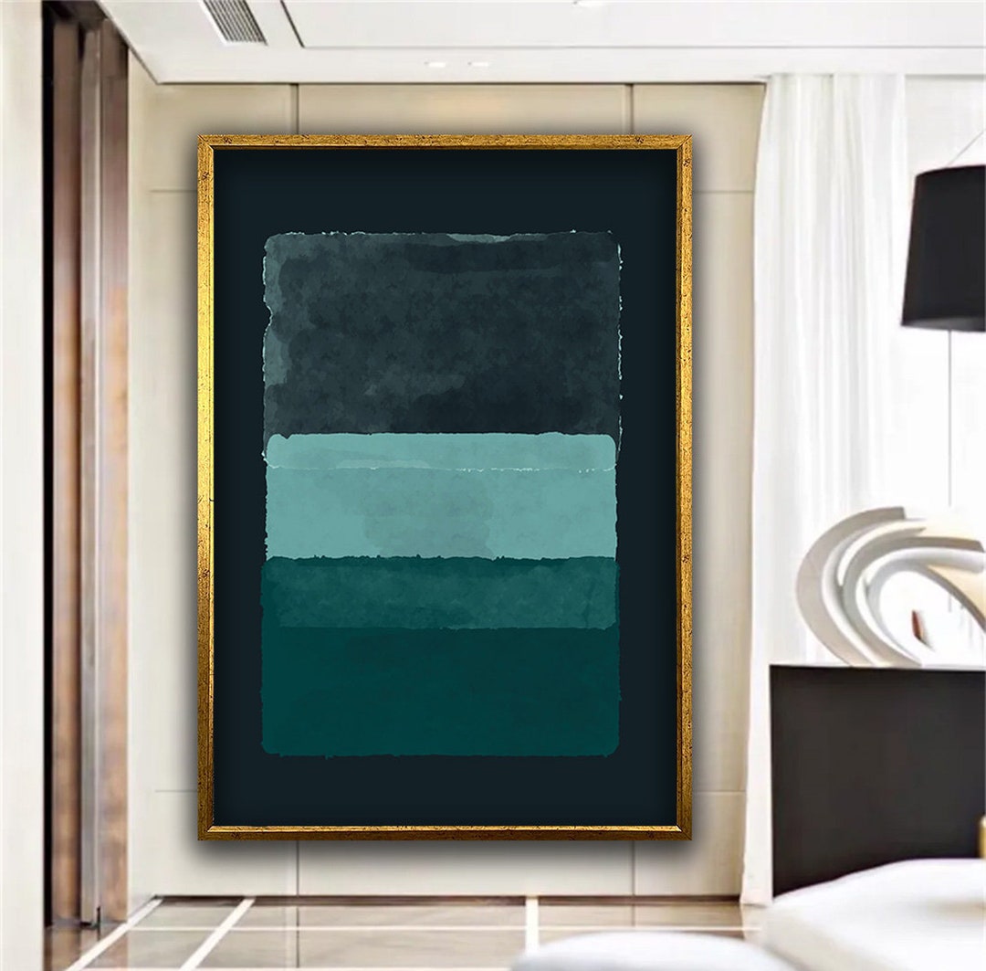 Mark Rothko Blue and Black Canvas Painting, Modern Wall Decor ,abstract ...