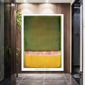 Mark Rothko Green Art, Mark Rothko Canvas, Mark Rothko Painting, Yellow ...