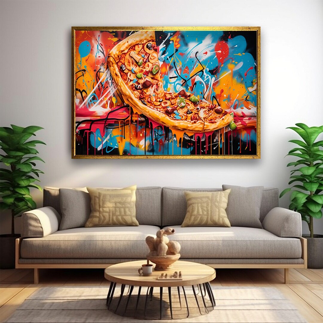 Pizza Canvas, Restaurant Wall Decor, Pizza Poster, Pizza Canvas Print ...