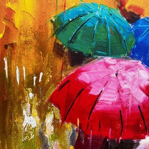 Colorful Umbrellas Canvas ,canvas Painting,framed Painting,oil Painting ...