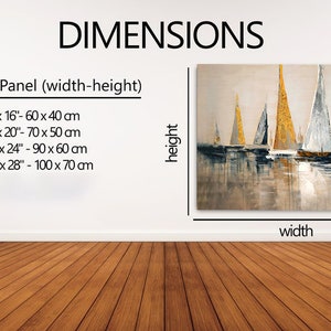 Ship Texture Canvas Painting, Gold Wall Decor Oil Painting on Canvas ...