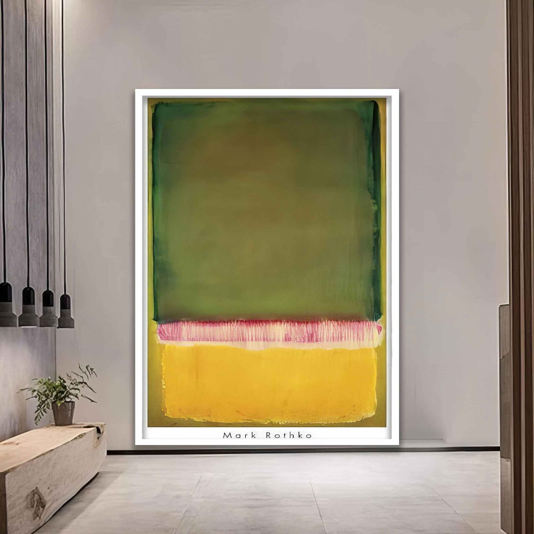 Mark Rothko Green Art, Mark Rothko Canvas, Mark Rothko Painting, Yellow ...