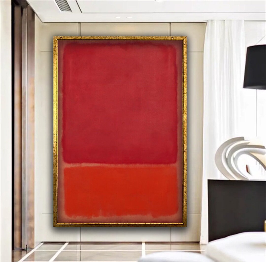 Mark Rothko Red Canvas Wall Art, Mark Rothko Red Canvas Painting - Etsy