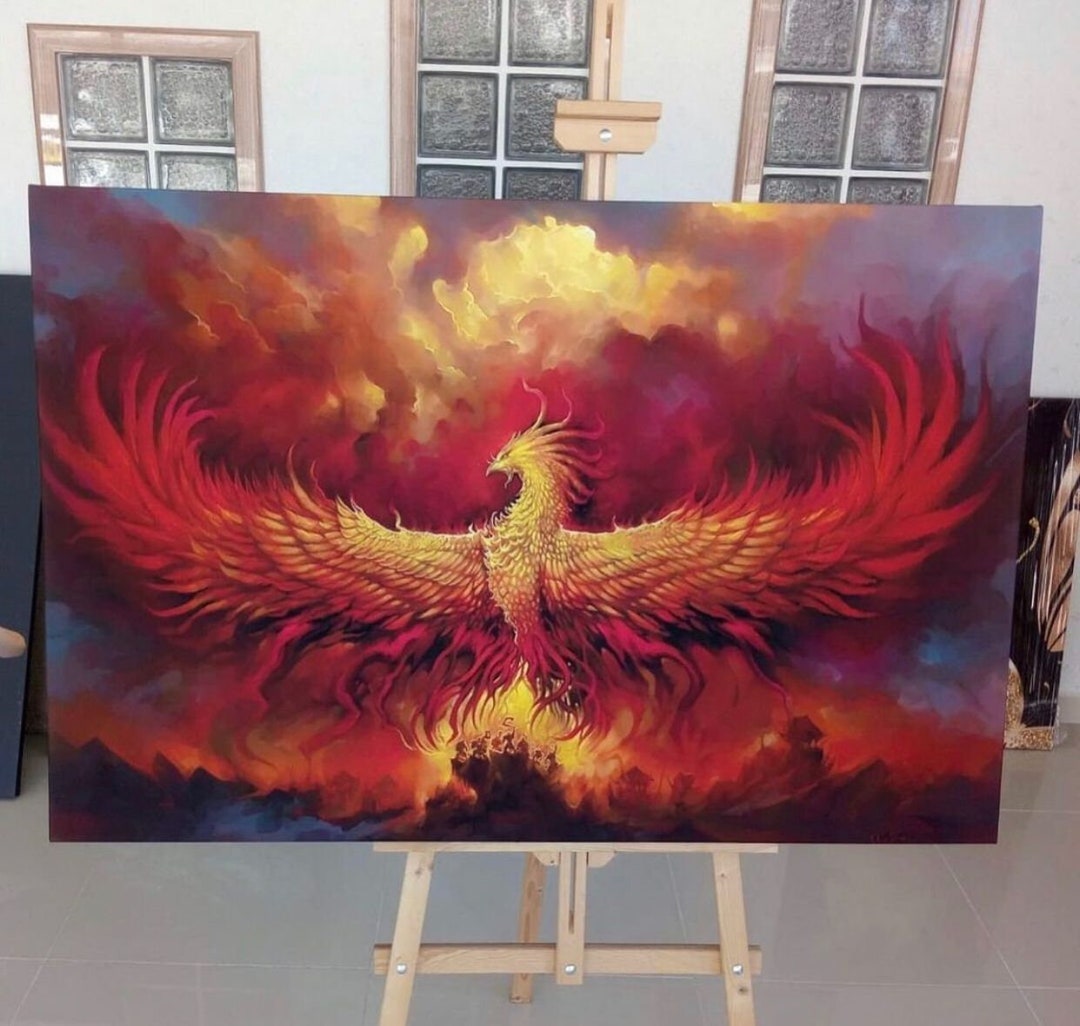 Phoenix, Design Wall Art Canvas, Canvas Print, Wall Hanging Decor ...