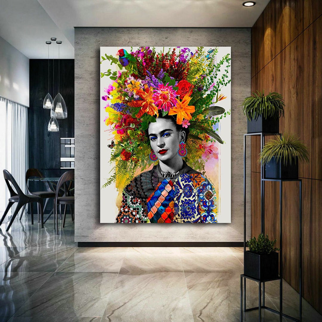 Frida Kahlo Portrait Print, Frida Kahlo Self Portrait, Feminist Wall ...