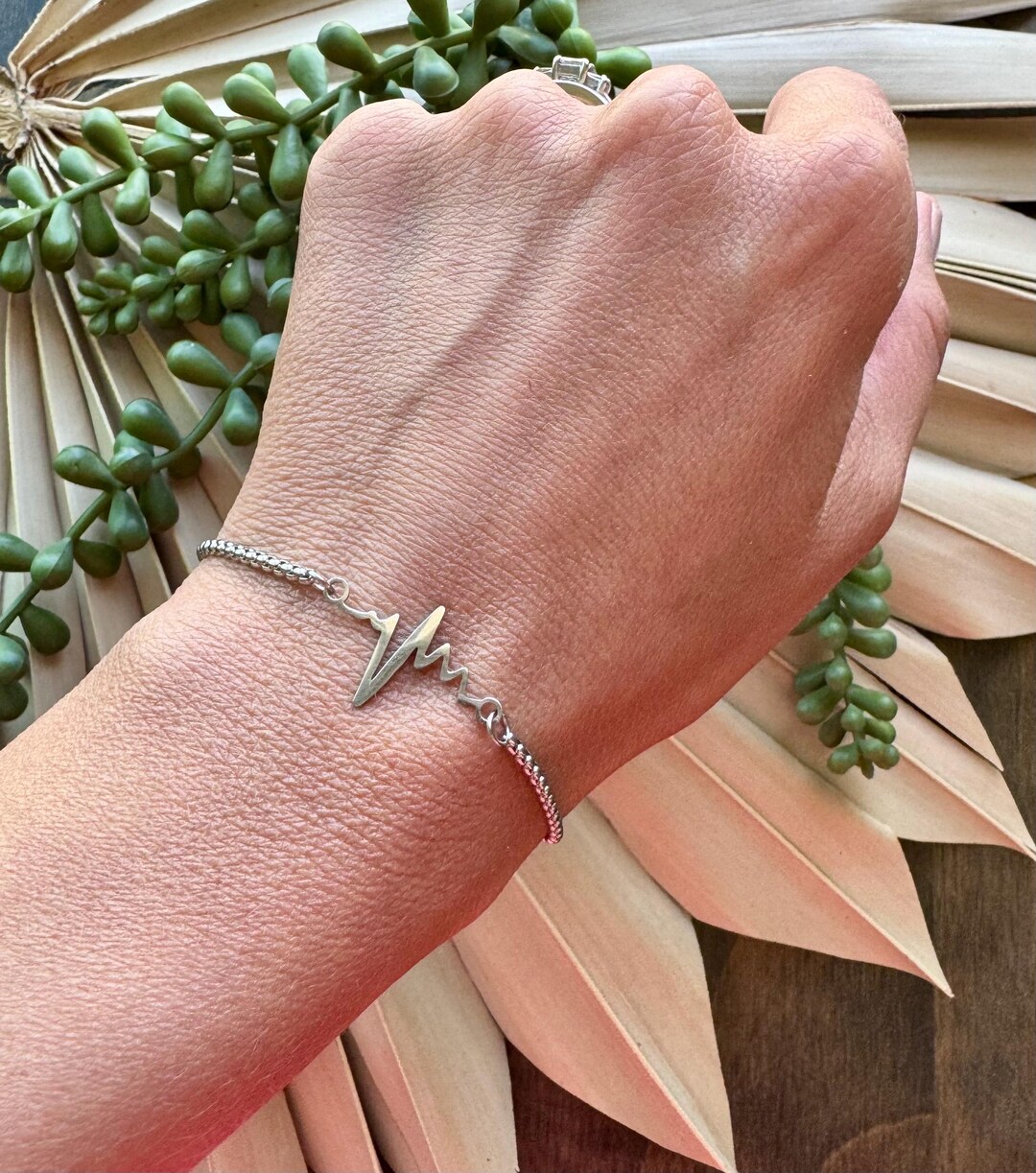 Heart Beat Bracelet Keepsake Bracelet Memory Bracelet ECG/EKG Bracelet ...