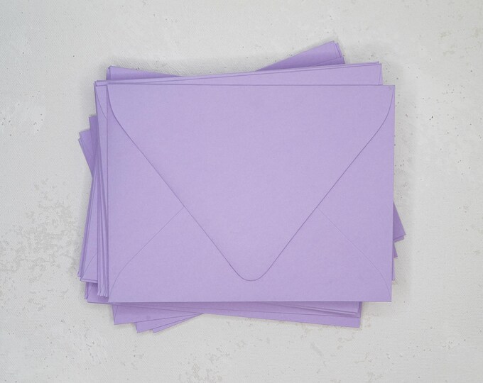 DIY A2 Lavender Light Purple Envelope for Cards Supplies for Handmade ...