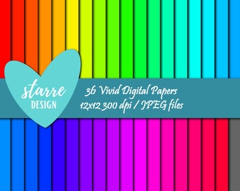 Pastel Digital Scrapbooking Paper Pack 36 300 Dpi JPEG Files Instant ...