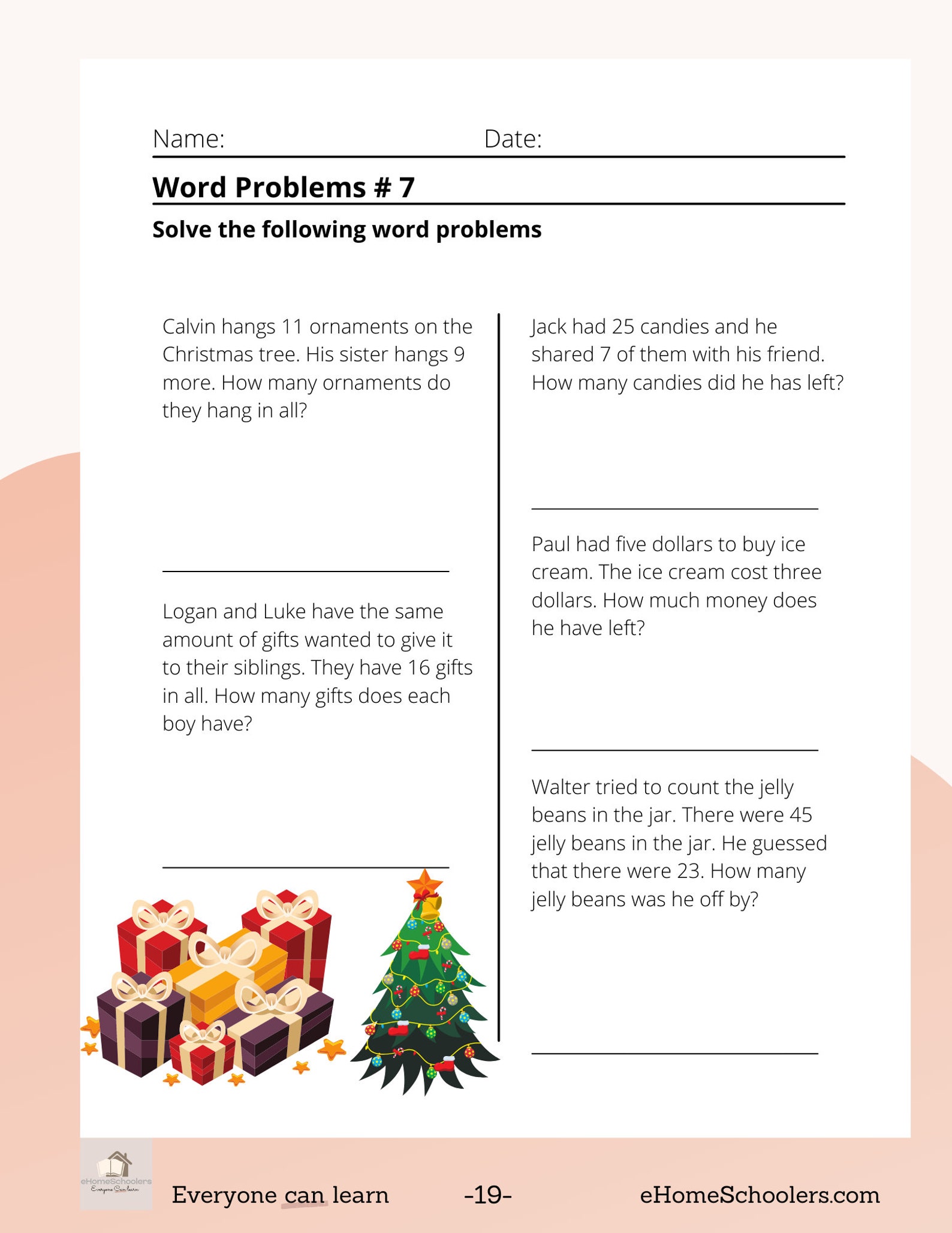 2nd Grade Math Workbook, 40 Worksheet With Answer Keys Printable ...