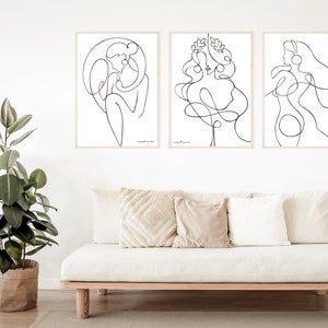 PERSEPHONE Minimal Line Drawing Greek Mythology Artwork - Etsy