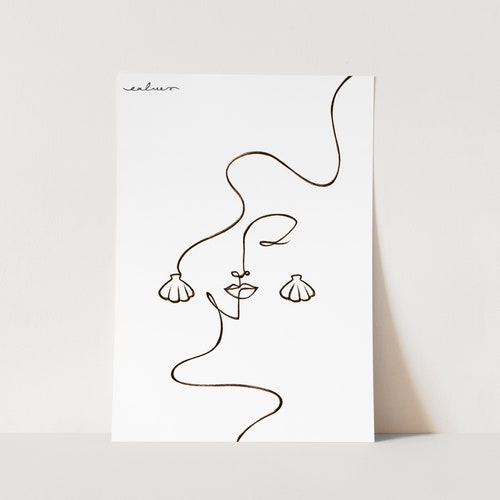 PERSEPHONE Minimal Line Drawing Greek Mythology Artwork - Etsy