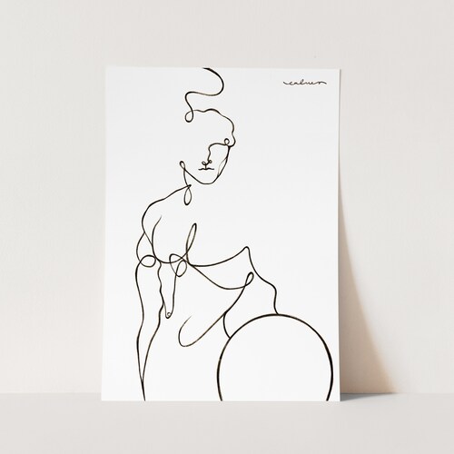 PERSEPHONE Minimal Line Drawing Greek Mythology Artwork - Etsy