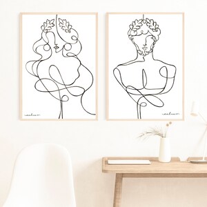 PERSEPHONE Minimal Line Drawing Greek Mythology Artwork - Etsy