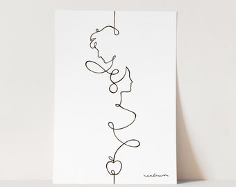PERSEPHONE Minimal Line Drawing Greek Mythology Artwork - Etsy