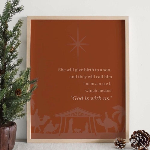 Nativity Scene Printable Christmas Digital Print Christian - Etsy