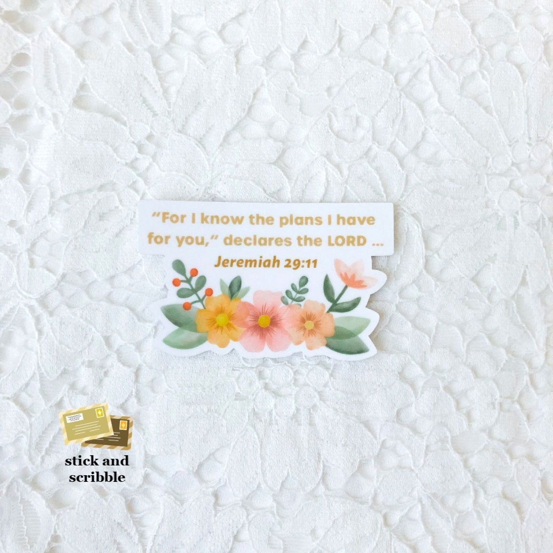Jeremiah 29:11 Die Cut Sticker | Die Cut Sticker, Waterproof Sticker ...