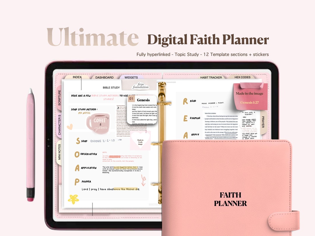 Digital Goodnotes iPad Planner | Bible Journal PDF | Faith Planner ...