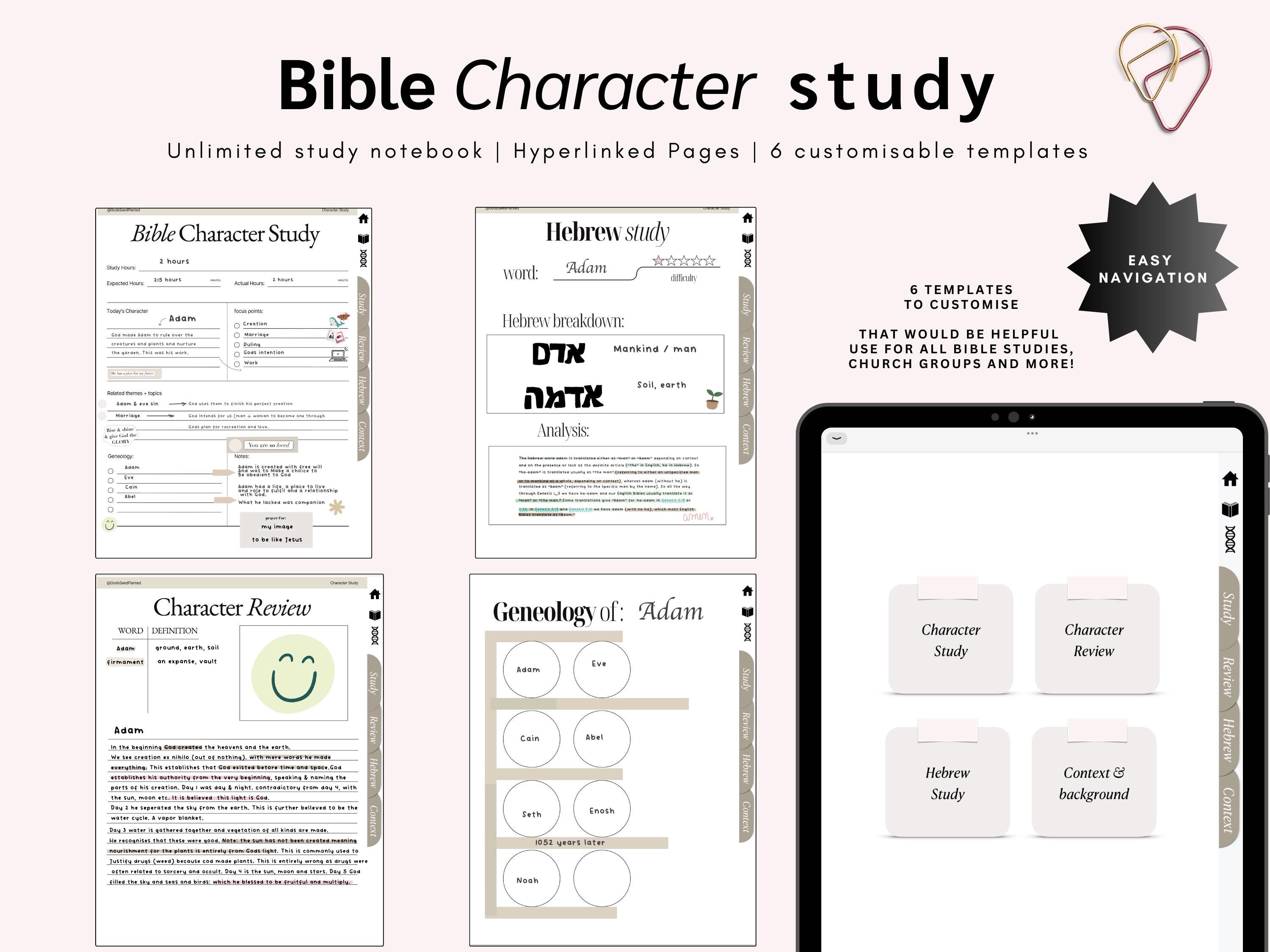 Bible Character Printable Bible Study Printables How to Study the Bible ...