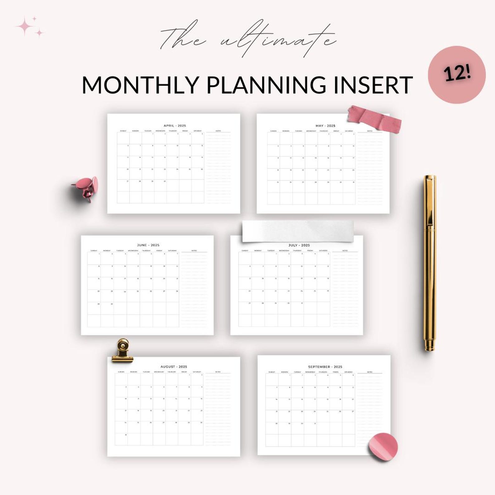 2025 Monthly Planner With Holidays, Monthly Organizer, Month at a ...