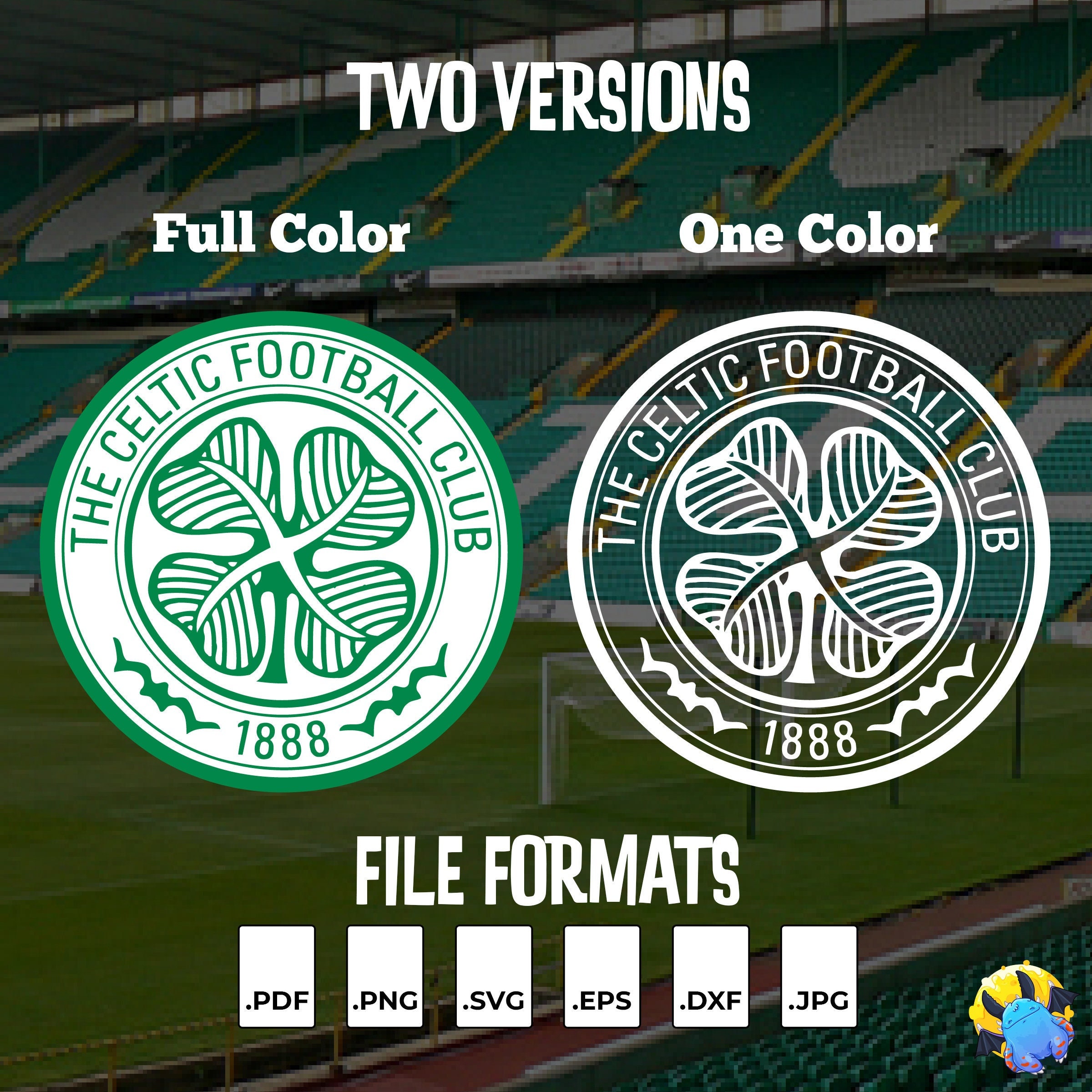 Celtic FC Badge Clip Art Cricut Two Versions Full Color - Etsy