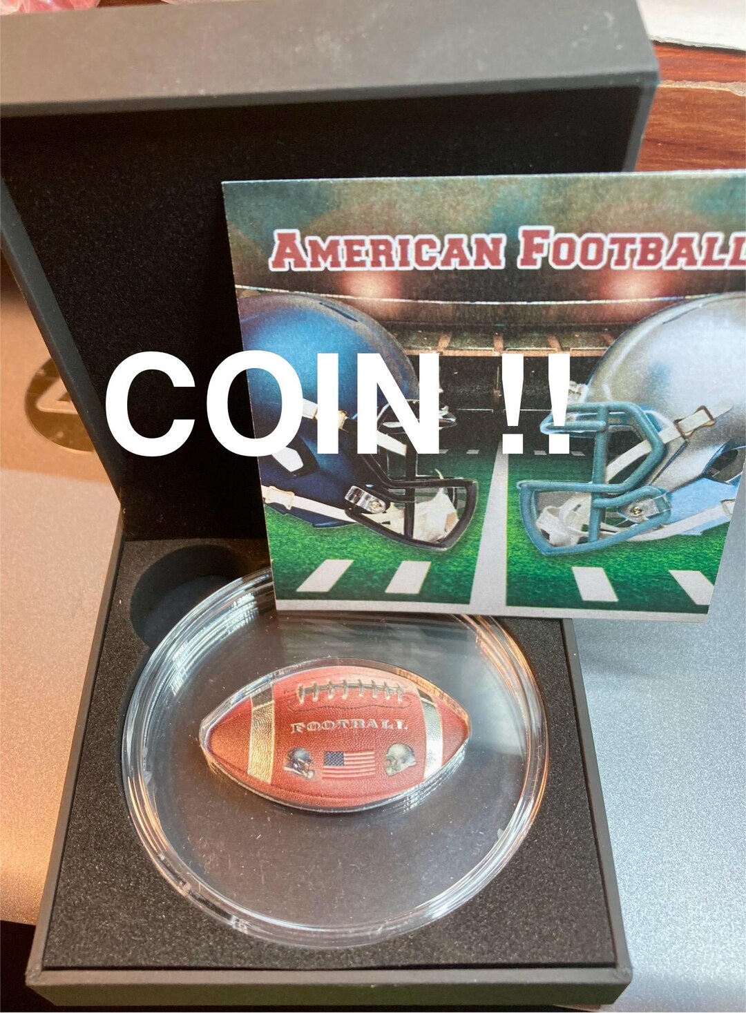 AMERICAN FOOTBALL Sports Coin 1 Oz Silver Coin OGP 2000 Francs Cameroon ...