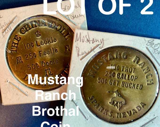 LOT OF 2: Brass Brothal Tokens - Mustang Ranch & the China Doll - Etsy