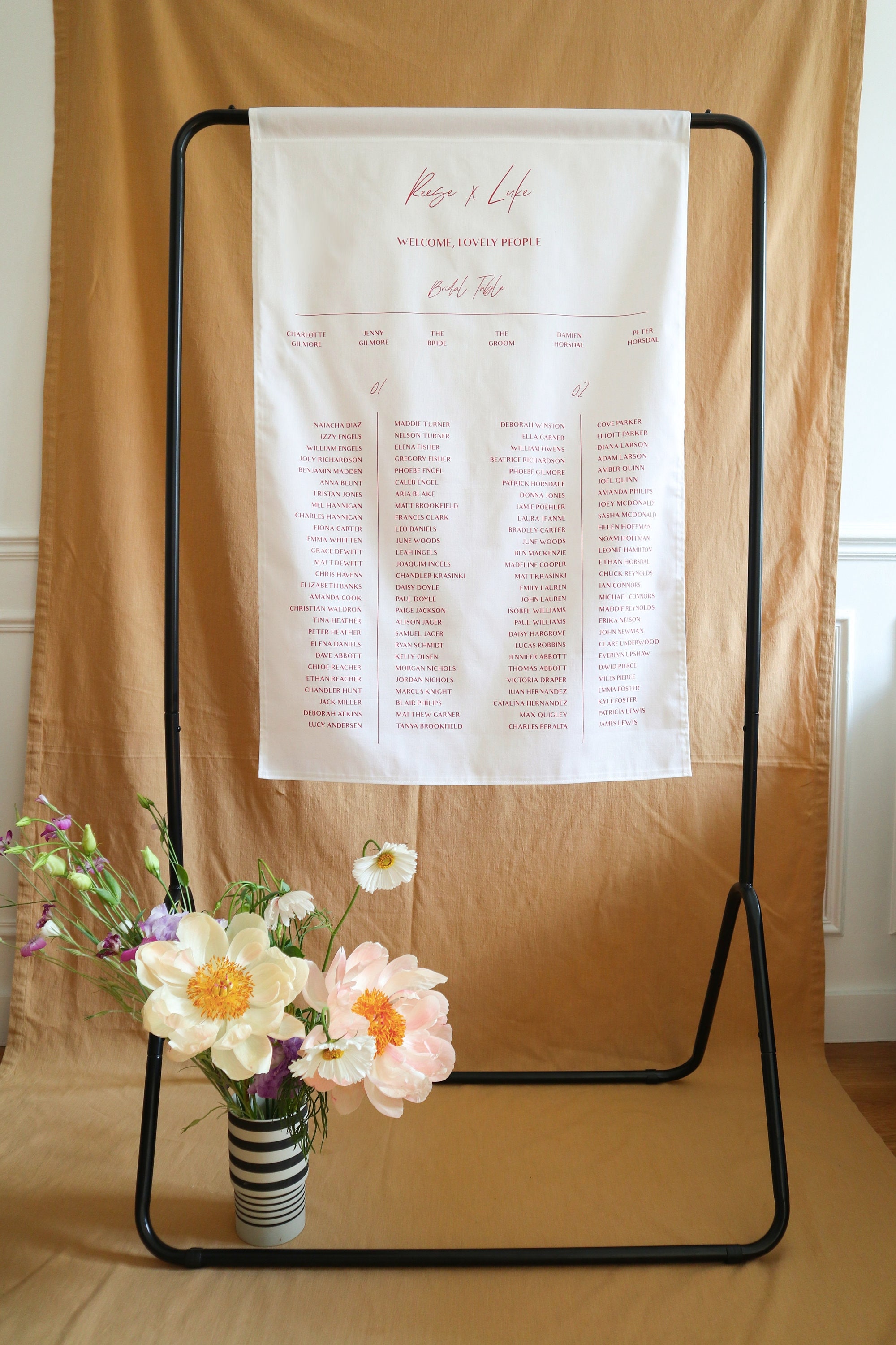 Seating Plan Cotton Banner for Long Tables - Etsy