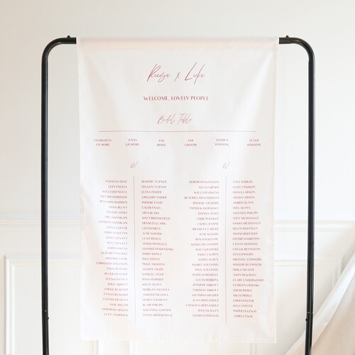 Seating Plan Cotton Banner for Long Tables - Etsy