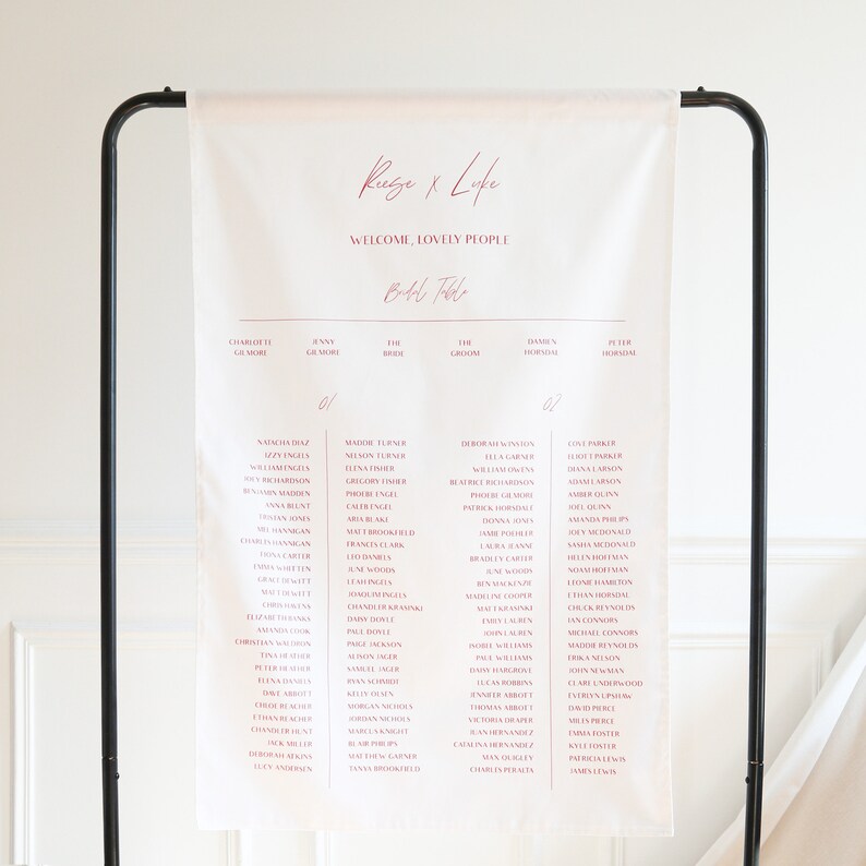 Seating Plan Cotton Banner for Long Tables - Etsy