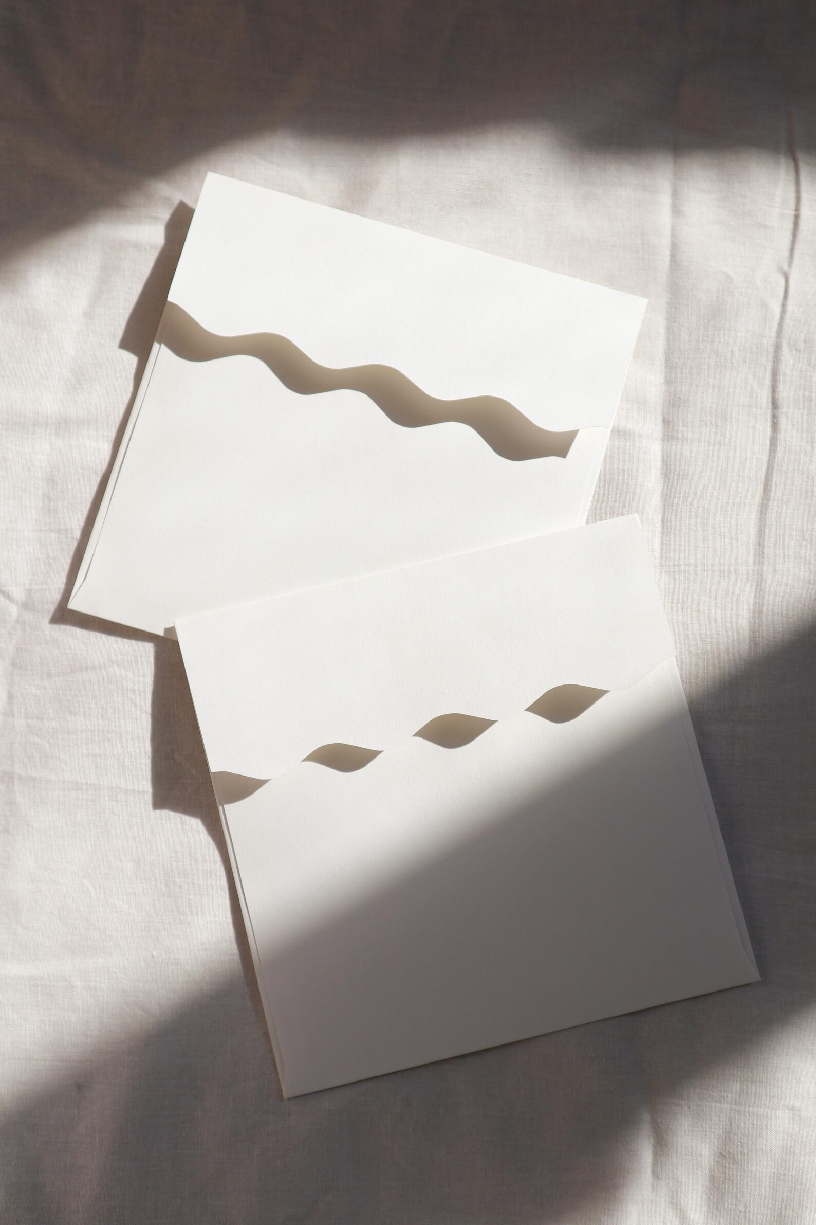 Wavy Square Envelope - Premium Envelope With Wavy Flap - Ivory Envelope ...