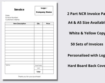 Custom Invoice Pads - Etsy Finland