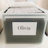 Printable Milestone Box Labels Name Decal for School File Box Kids ...