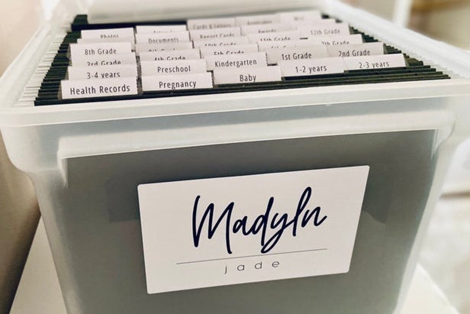 Kids Milestone Tote Kit DIY Memory Box Kit School File Box - Etsy