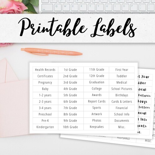 Printable Milestone Tote Labels Instant Download School - Etsy