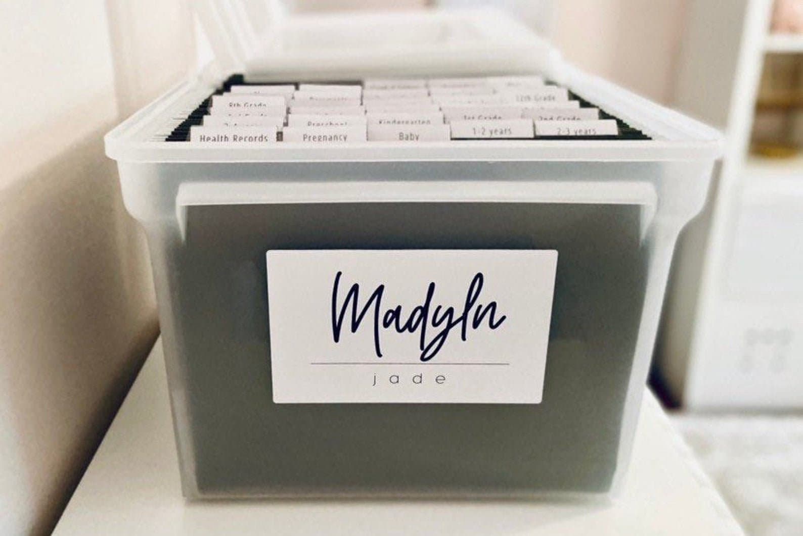 Kids Milestone Tote Kit DIY Memory Box Kit School File Box - Etsy