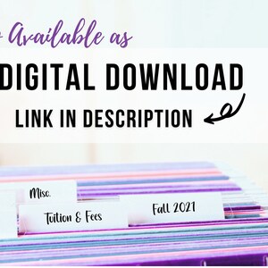 College Filing System | Dorm Room Organization | School File Folder ...