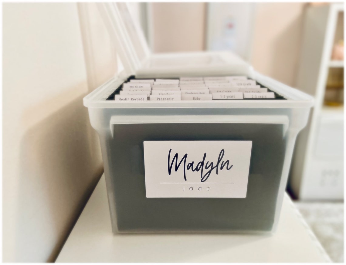 Printable Milestone Tote Labels | Instant Download | School File Box ...