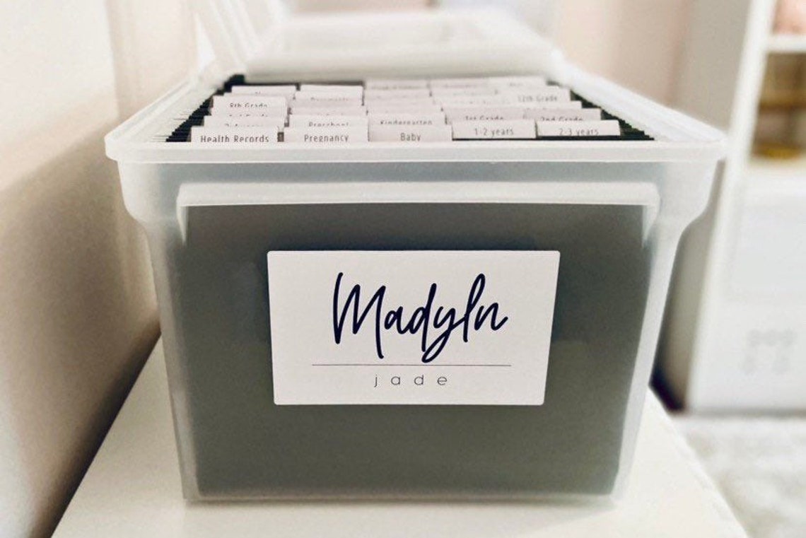 Milestone Tote Labels Milestone Tote Name Decal and Folder - Etsy