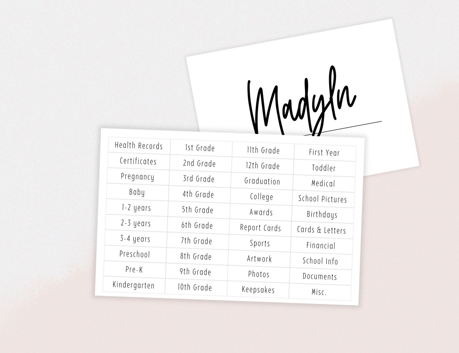 Kids Milestone Tote Kit DIY Memory Box Kit School File Box - Etsy