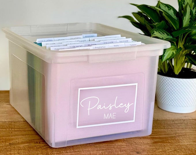 Milestone Box, Memory Box, Kids File Box, Family Organization Box ...