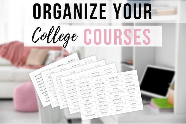 College Filing System Dorm Room Organization School File - Etsy